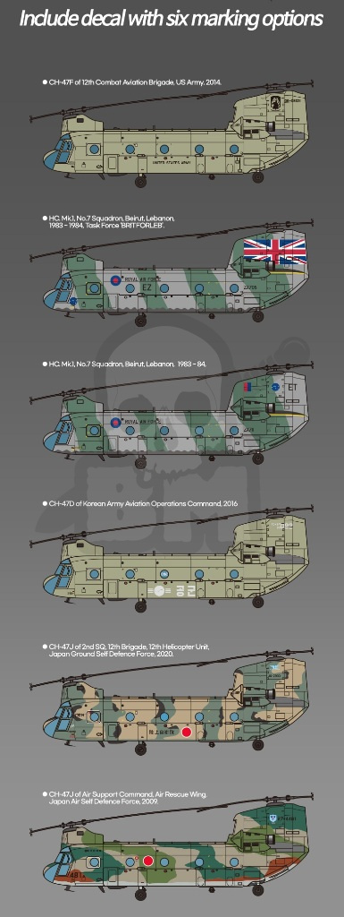 Battle-Models > Academy 112624 CH-47D/F/J/HC.Mk.1 4 Nations 1:144